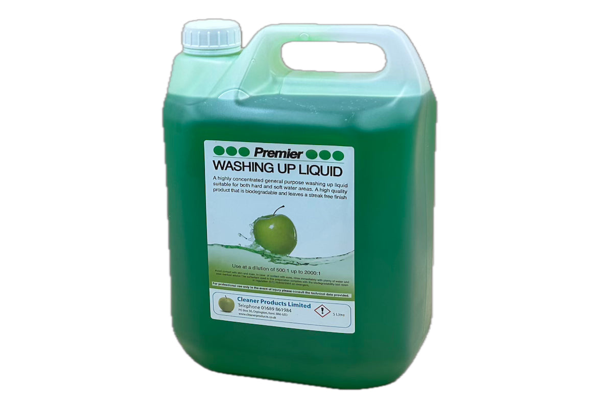 Premier Washing Up Liquid 5L – Quality Commercial Detergent – Cleaner ...